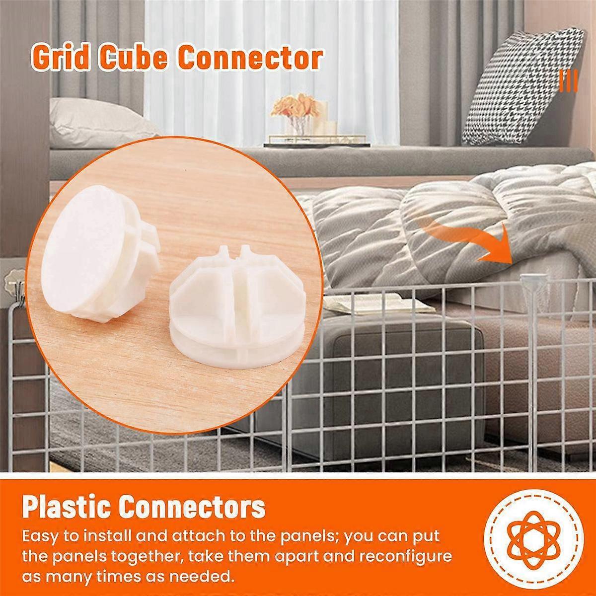 20 Pcs Grid Cube Connector Abs Connectors For Wire Cube Storage ...