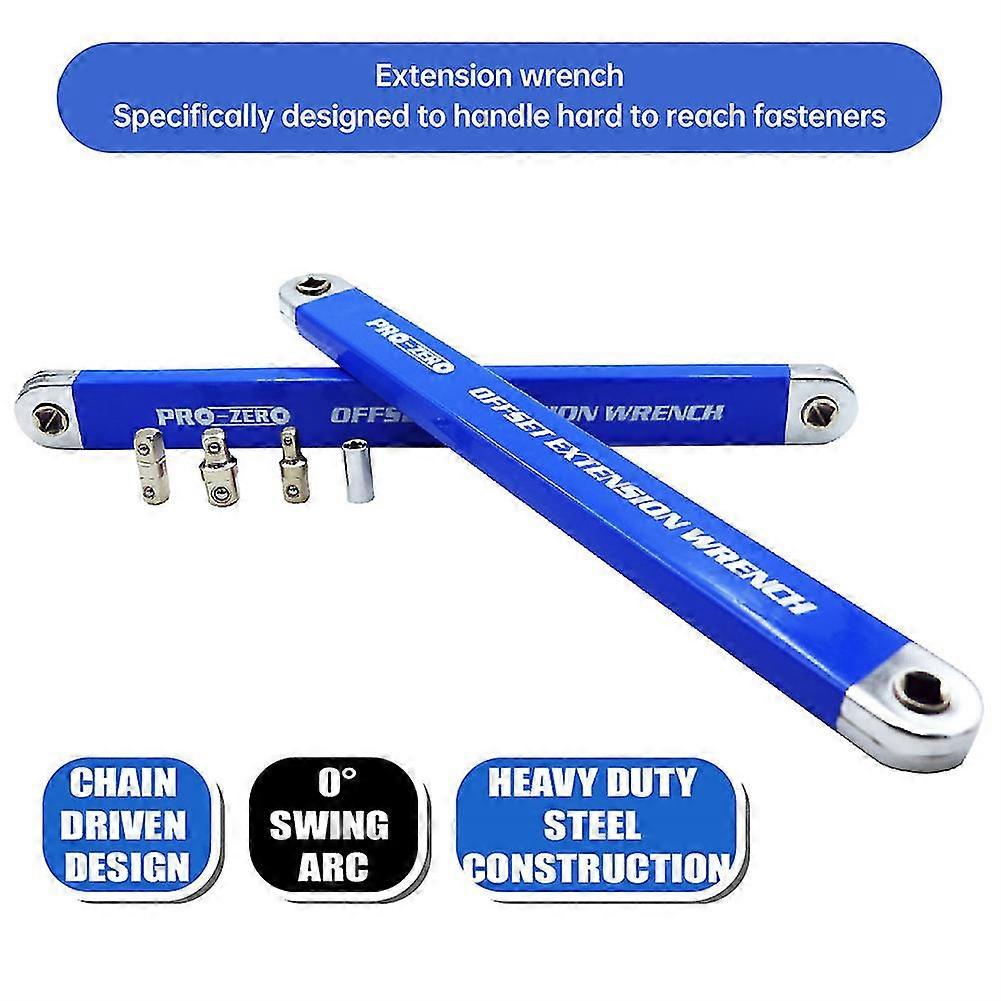 Offset Extension Wrench Set Ratchet Spanner Wrench Extender With ...