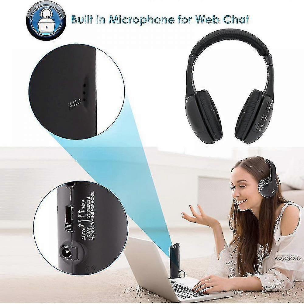 Wireless Tv Headphones Home Headset For Tv Watching,tv Ears Microphone ...