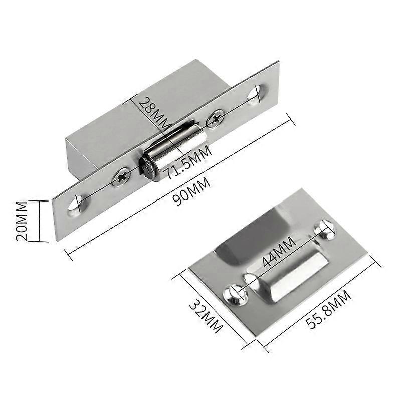 Stainless Steel Door Roller Latch Concealed Mortise Size 20mm Roller ...