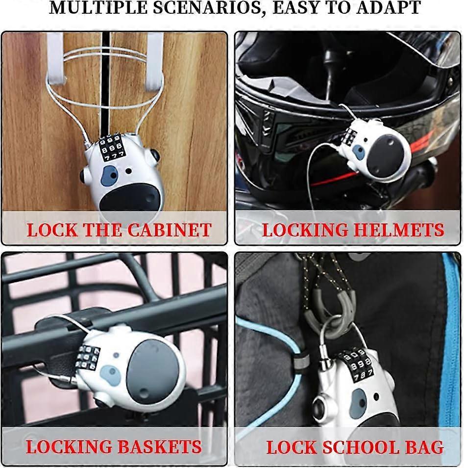 1pcs Combination Padlock, 3 Digit Code Padlock with 80mm Cable, Locker ...
