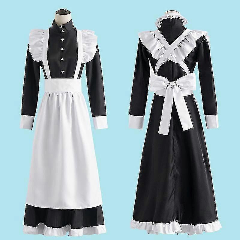 Classic Maid Cosplay Outfit Cute Long Dress Cosplay Costume British ...