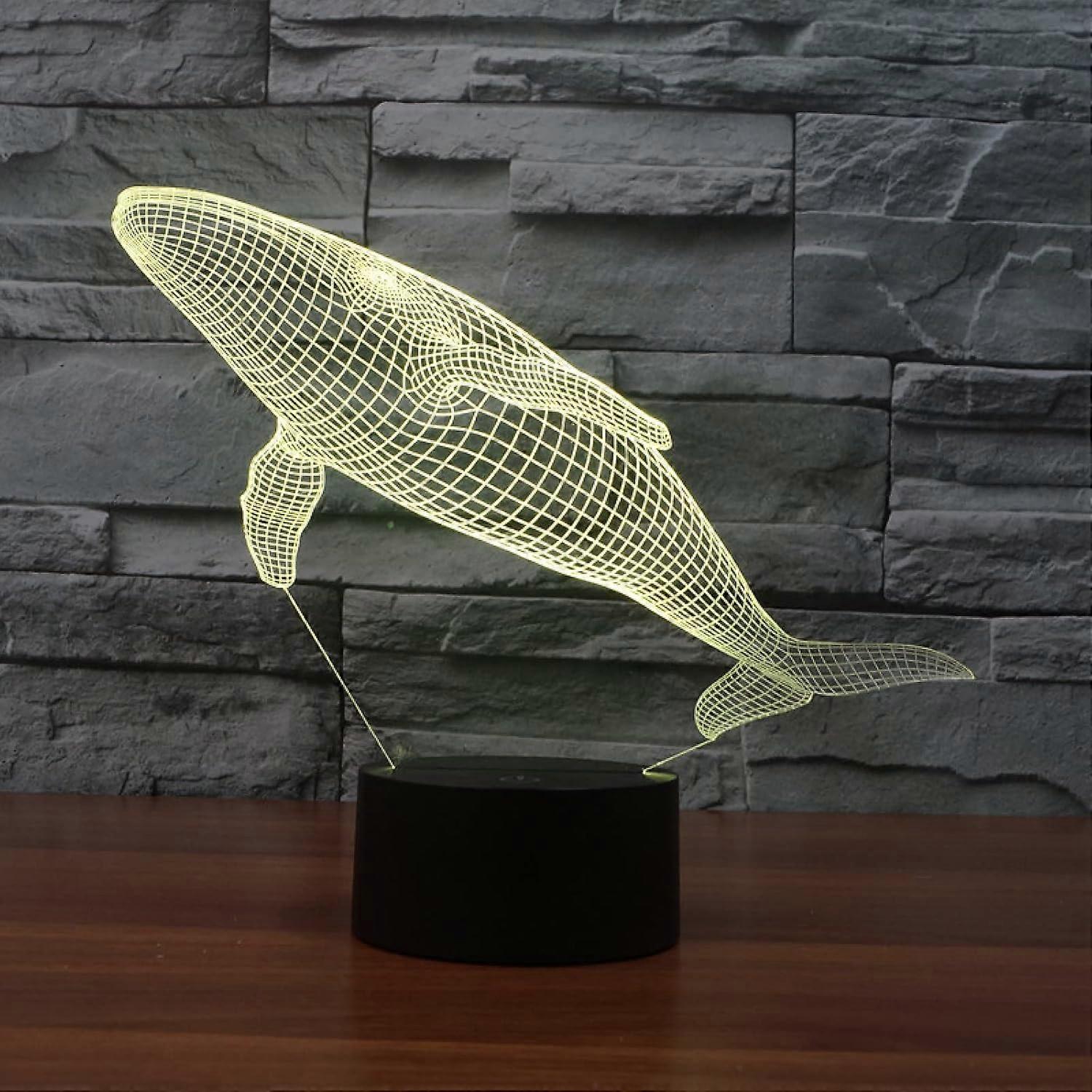 Animal Whale Gifts for Whale Lovers 3D Illusion Night Light Touch Lamp ...
