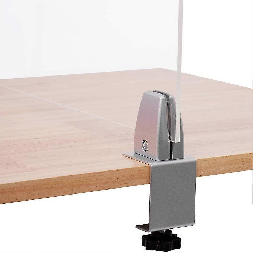 2 Pcs Office Desk Divider Privacy Screen Clip Holder Bracket Screen ...