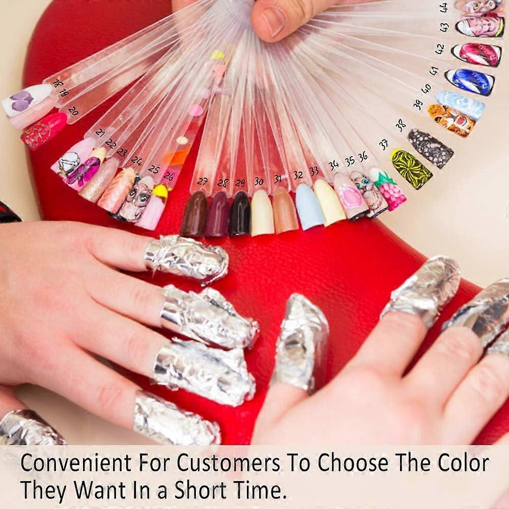 Primary Color Nail Color Display 200 Pcs Nail Color Chart with Split ...