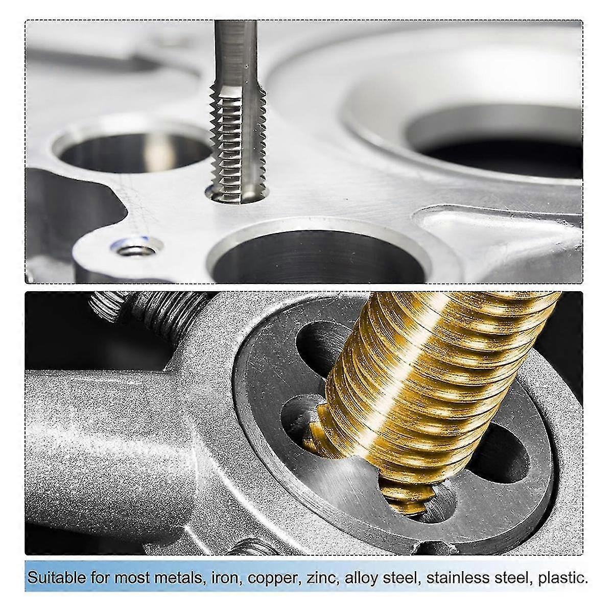 3Pcs Tap and Die Set, Metric M12 X 1 Thread Taps & Round Die, Tapping ...