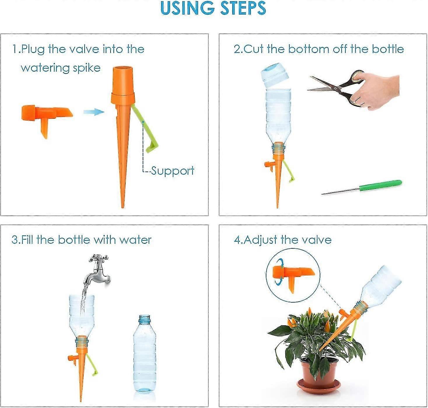 Watering System Set, 24pcs Automatic Plant Watering System Adjustable ...