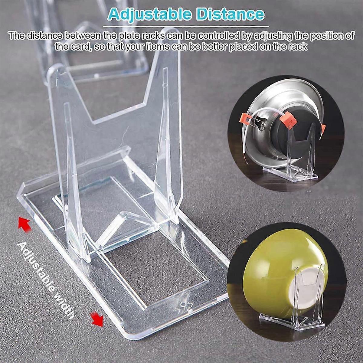 Plate Stands Plastic Display Holders Picture Plate Holders Clear Mini ...