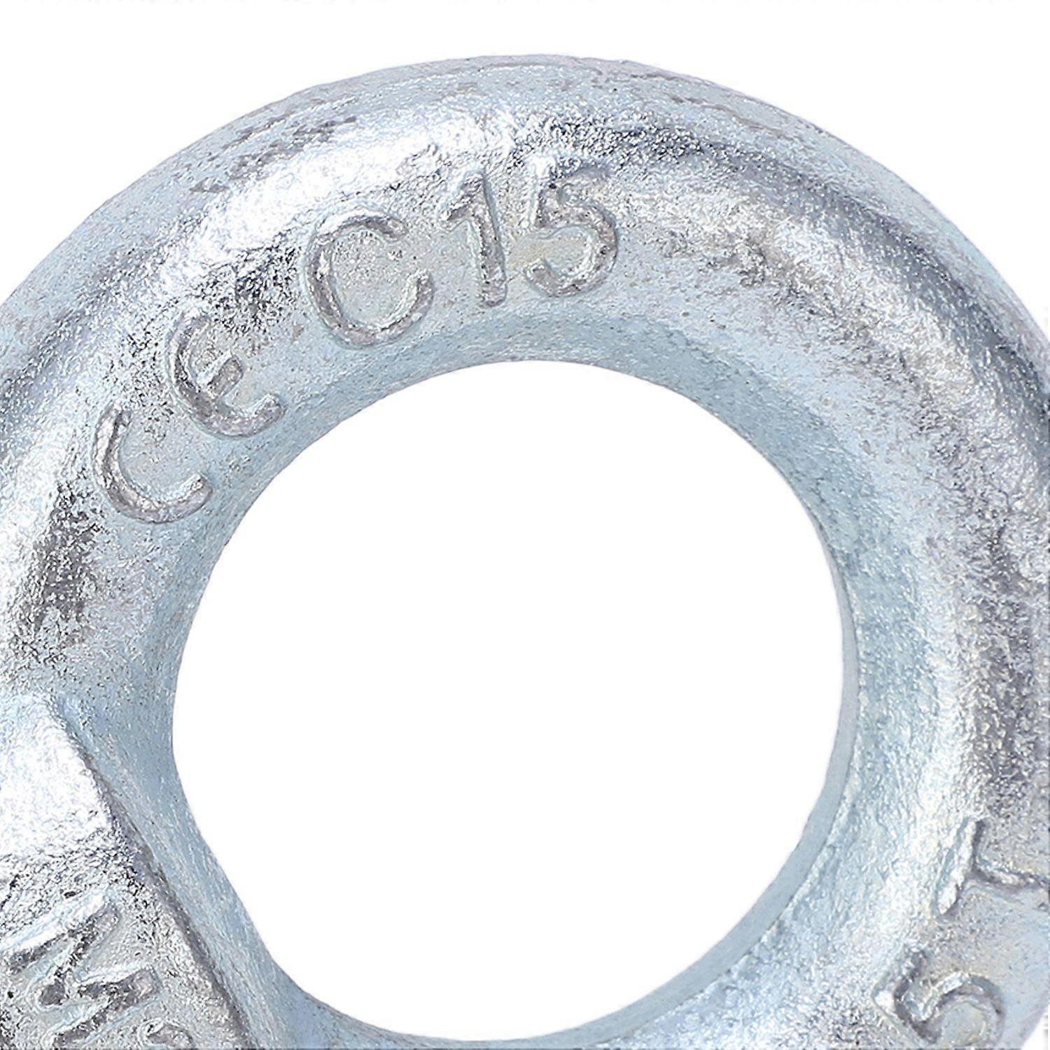 2PCS Lifting Ring Bolts Galvanized Carbon Steel Eyebolts Deep Threaded ...