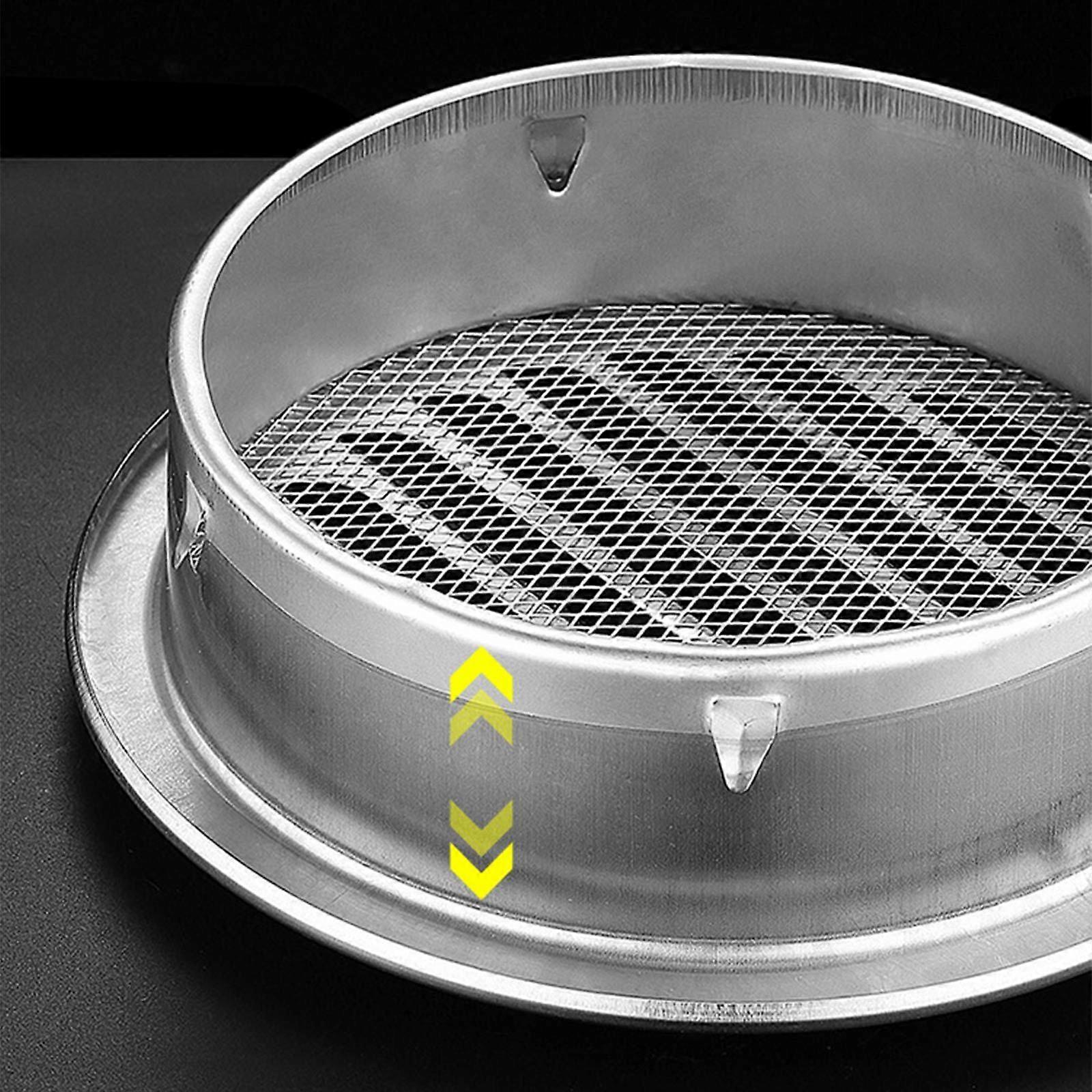 Round 75-200 ventilation grille stainless steel insect screen flange ...