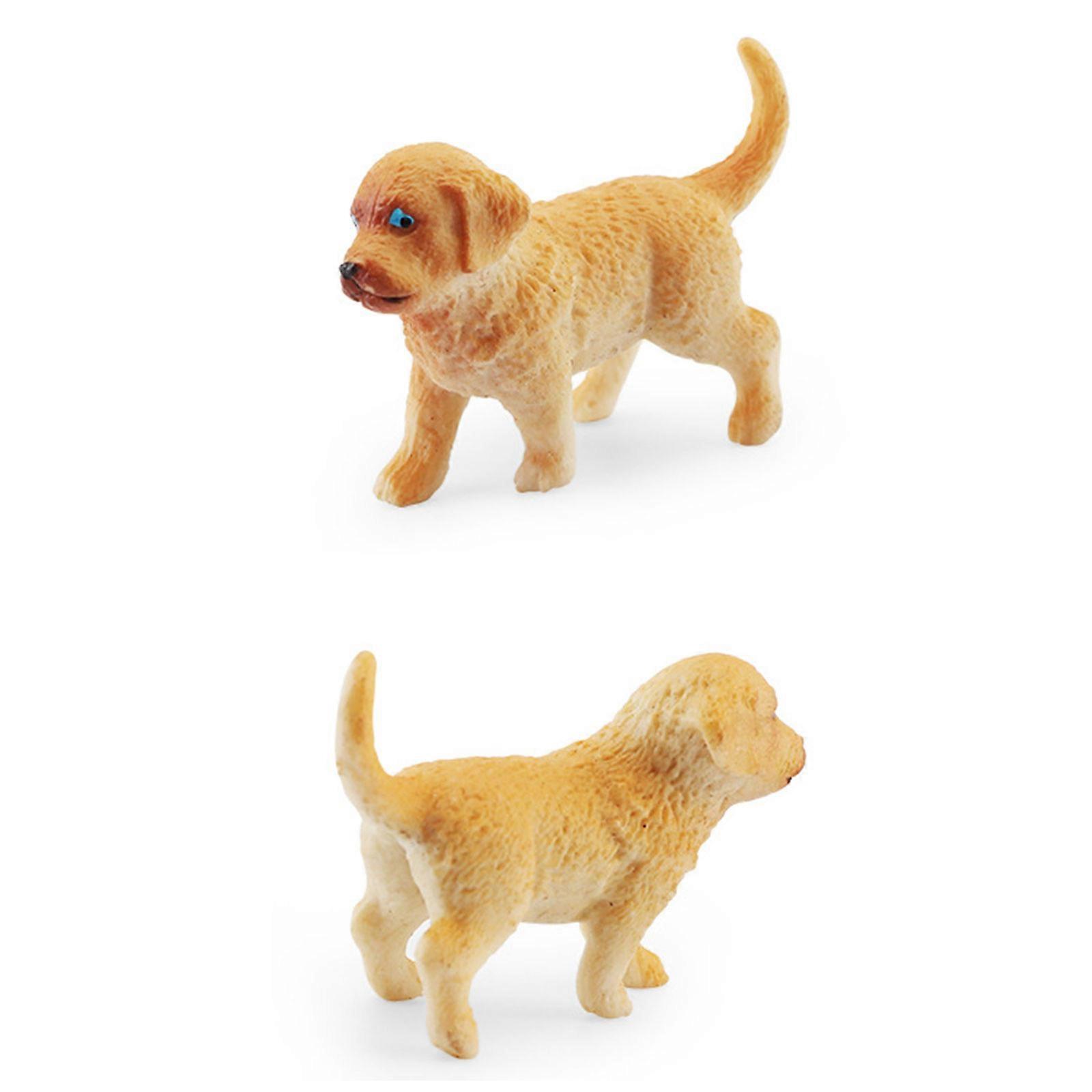 Dog Figurines Playset Dog Cake Cupcake Topper Dog Figures Toy Set ...