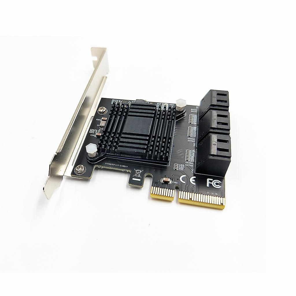 PCIE SATA-Karte 6-Port-SATA-Controller-Erweiterungskarte mit Low ...