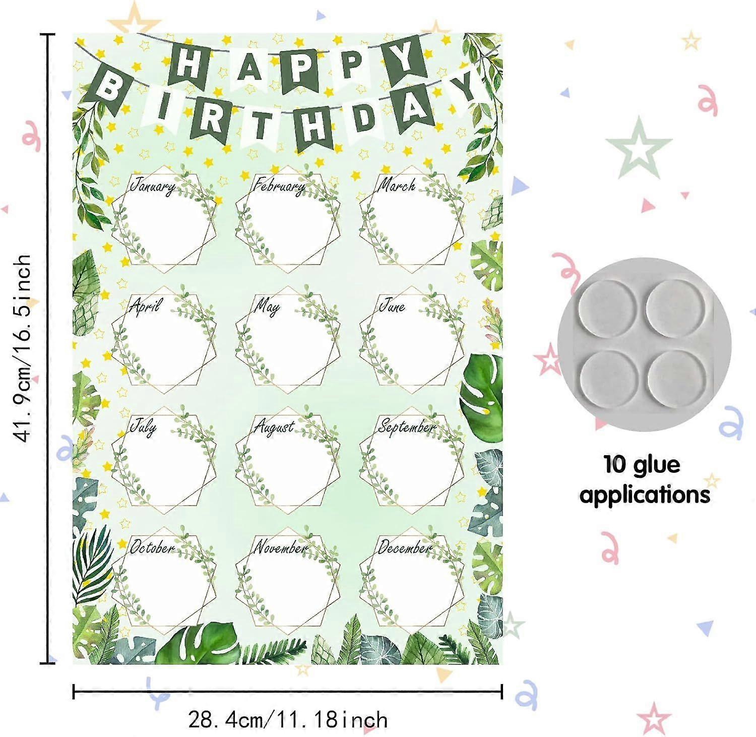 Happy Birthday Classroom Poster Boho Birthday Calendar Chart Paper ...