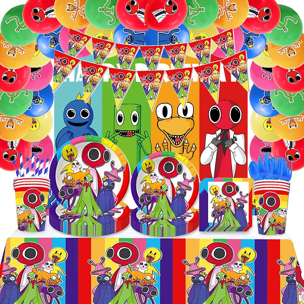 Customizable Rainbow Friends Birthday Party Supplies Robot Blocks ...