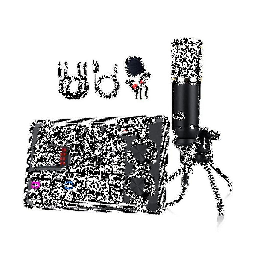 F998 Bm800 Set Portable Sound Card Kit Condenser Microphone Set Live ...
