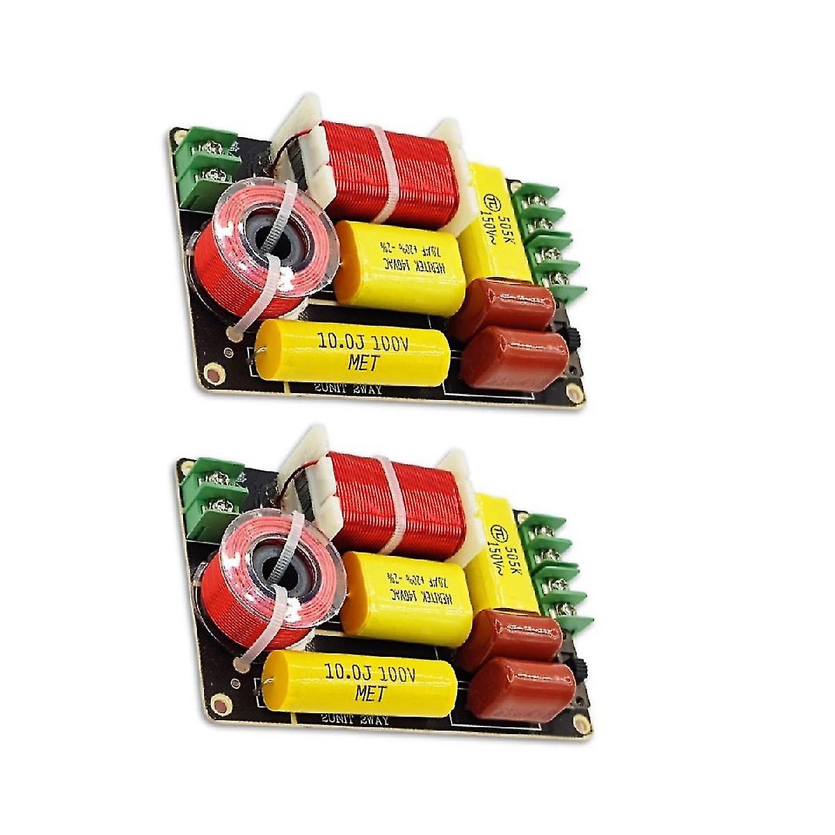 2pcs Weah-250 250w 2 Way Frequency Divider Tweeter Bass Crossover Filter Diy Speaker Filter ...