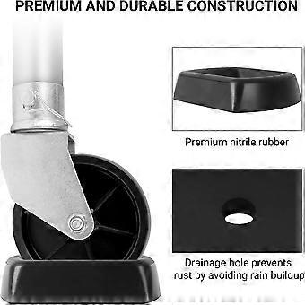 Jack Wheel Chock Stabilizer - Heavy Duty Rubber Travel Trailer Jack ...