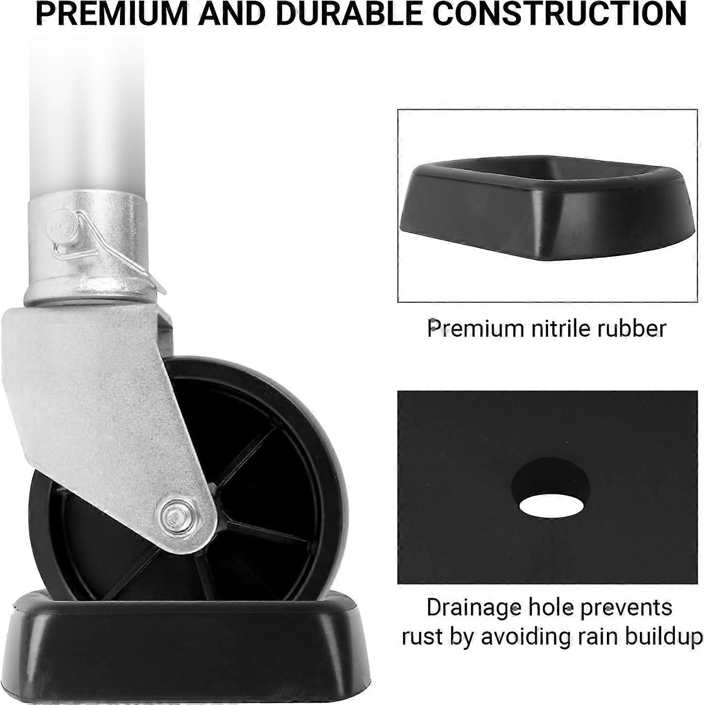 Jack Wheel Chock Stabilizer - Heavy Duty Rubber Travel Trailer Jack ...