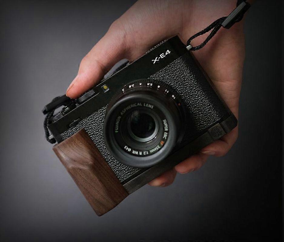 Handmade Ebony Walnut Wood Camera Hand Grip Holder For Fujifilm Xe4 ...