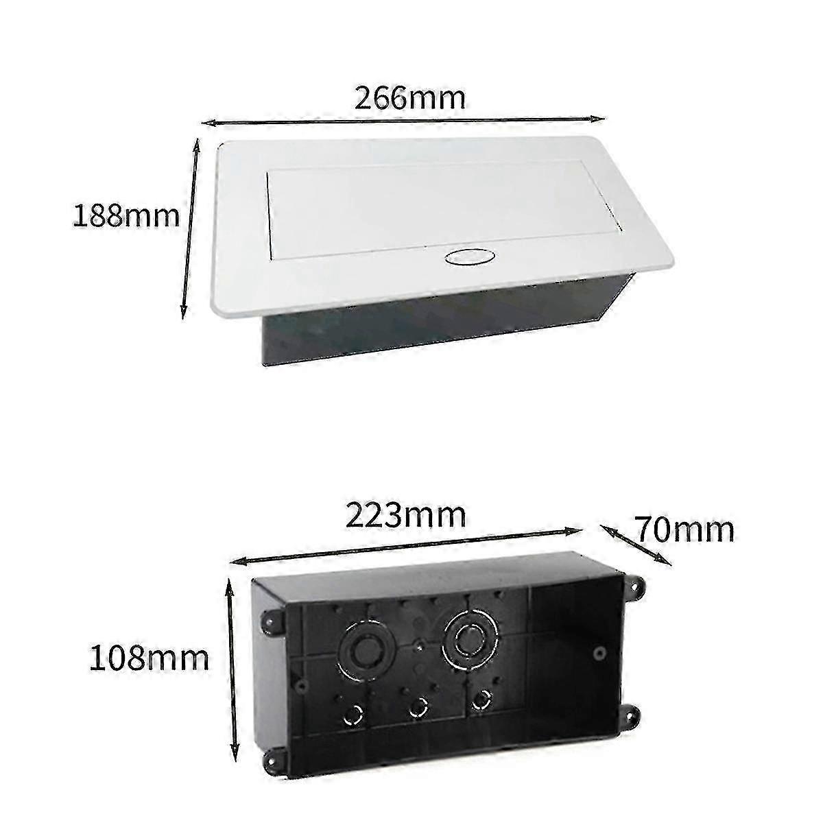 3 Outlets Pop-up Floor Electrical Outlet Recessed Hidden Countertop ...