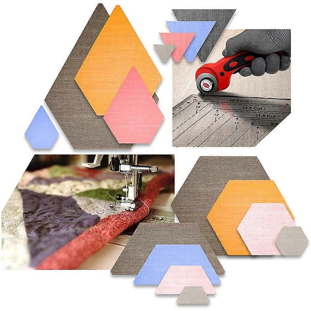 4 pcs/set Sewing Ruler Acrylic Handmade Quilt Templates Stencil Grade ...