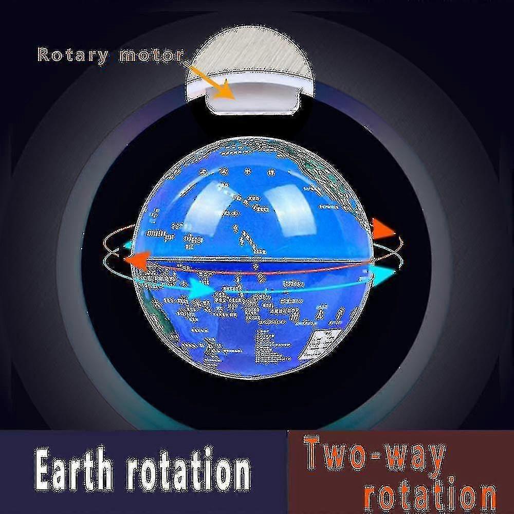 Round Led World Map Floating Globe Magnetic Levitation Light Anti ...