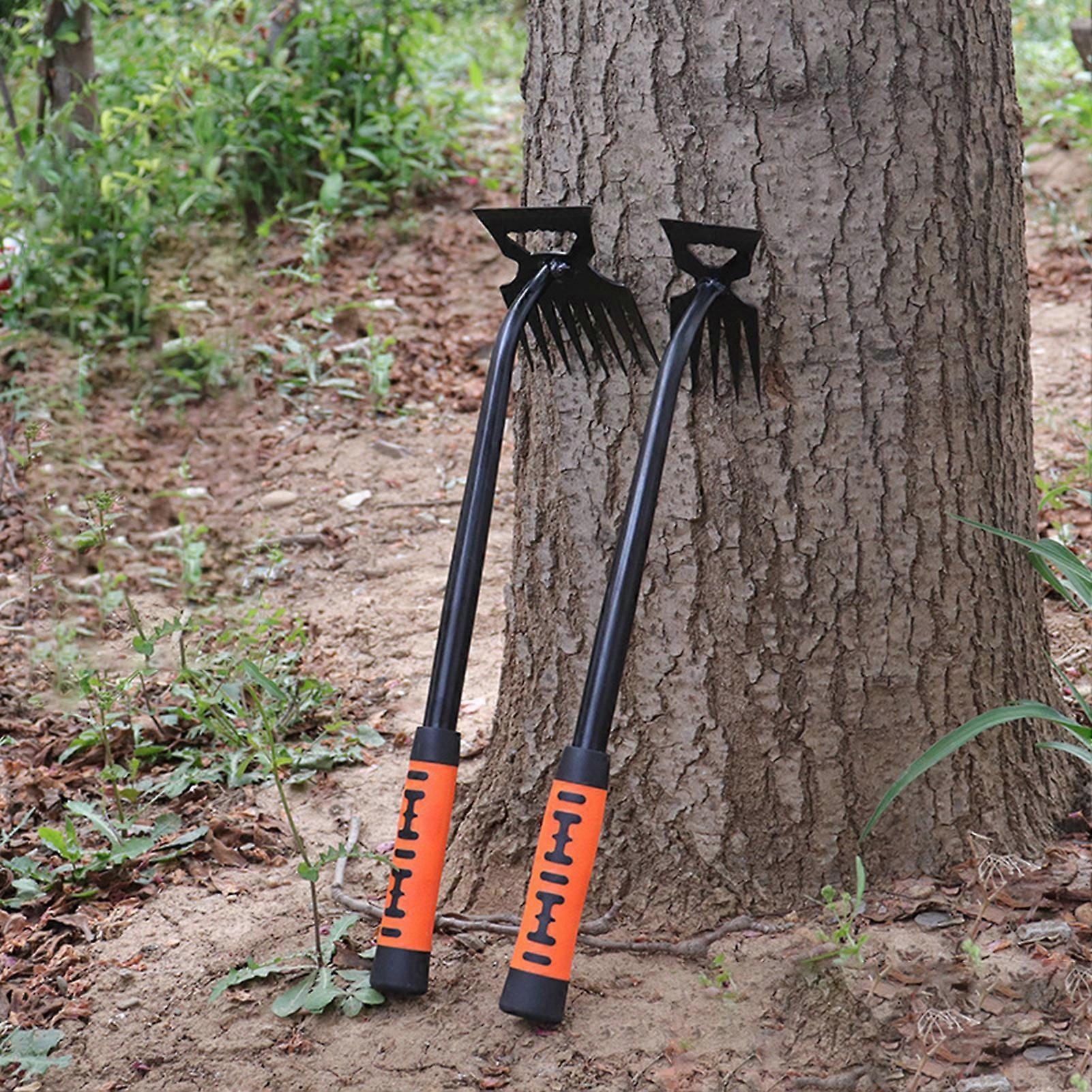 Multifunction Gardening Hoe Rake Steel Multi-Tines Hoe Cultivator Dual ...