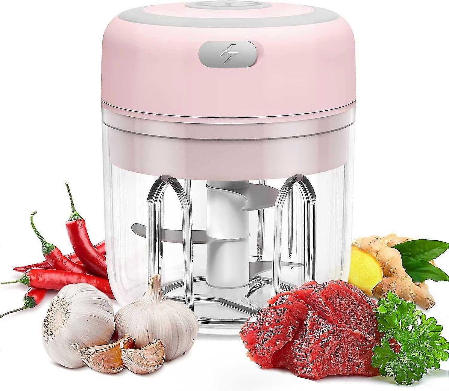 Electric Mini Garlic Chopper, Food Slicer And Chopper 250ml, Blender To Meat/vegetables/chop ...