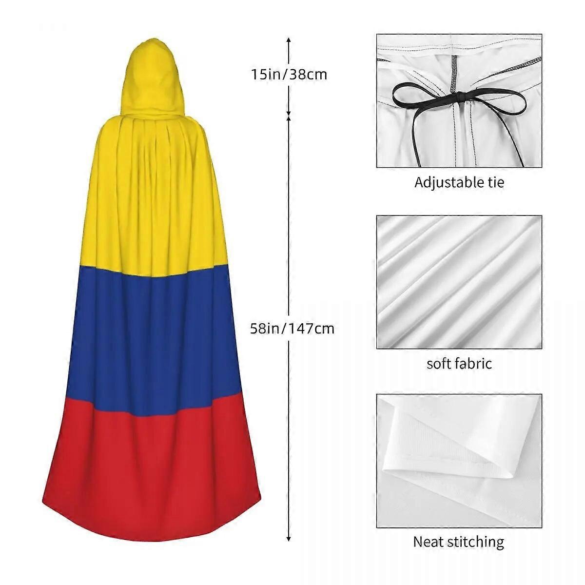 Hooded Cloak Unisex Cloak with Hood Cloak Cosplay Costume Flag Of ...