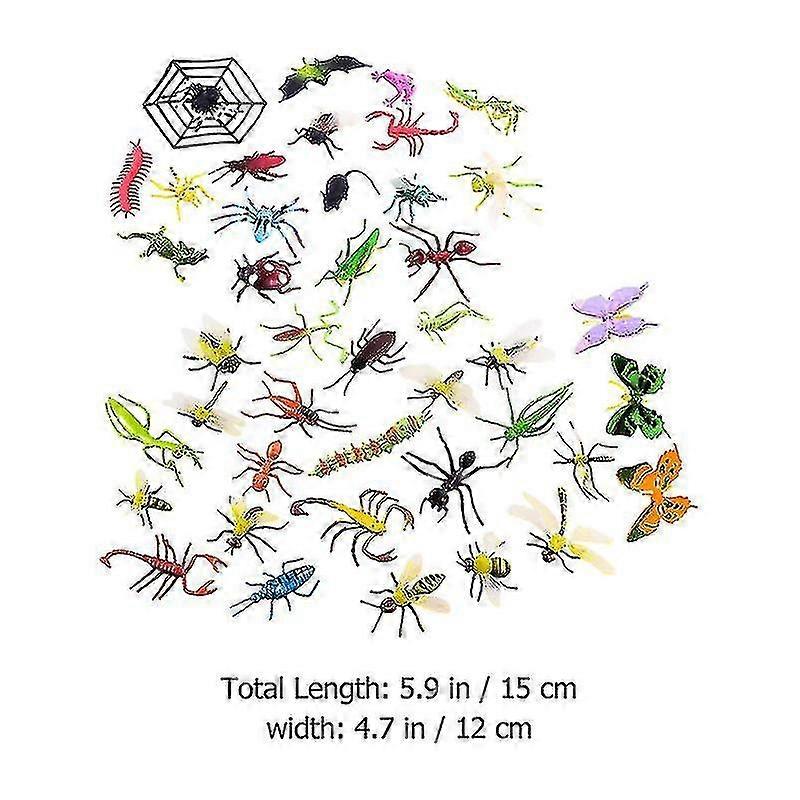 39pcs Fake Bugs Toy Mini Realistic Insects Toys Kids Toddlers ...