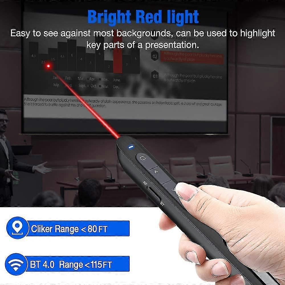 Pointer For Presentations, Bluetooth 2.4ghz Presentation Clicker For ...