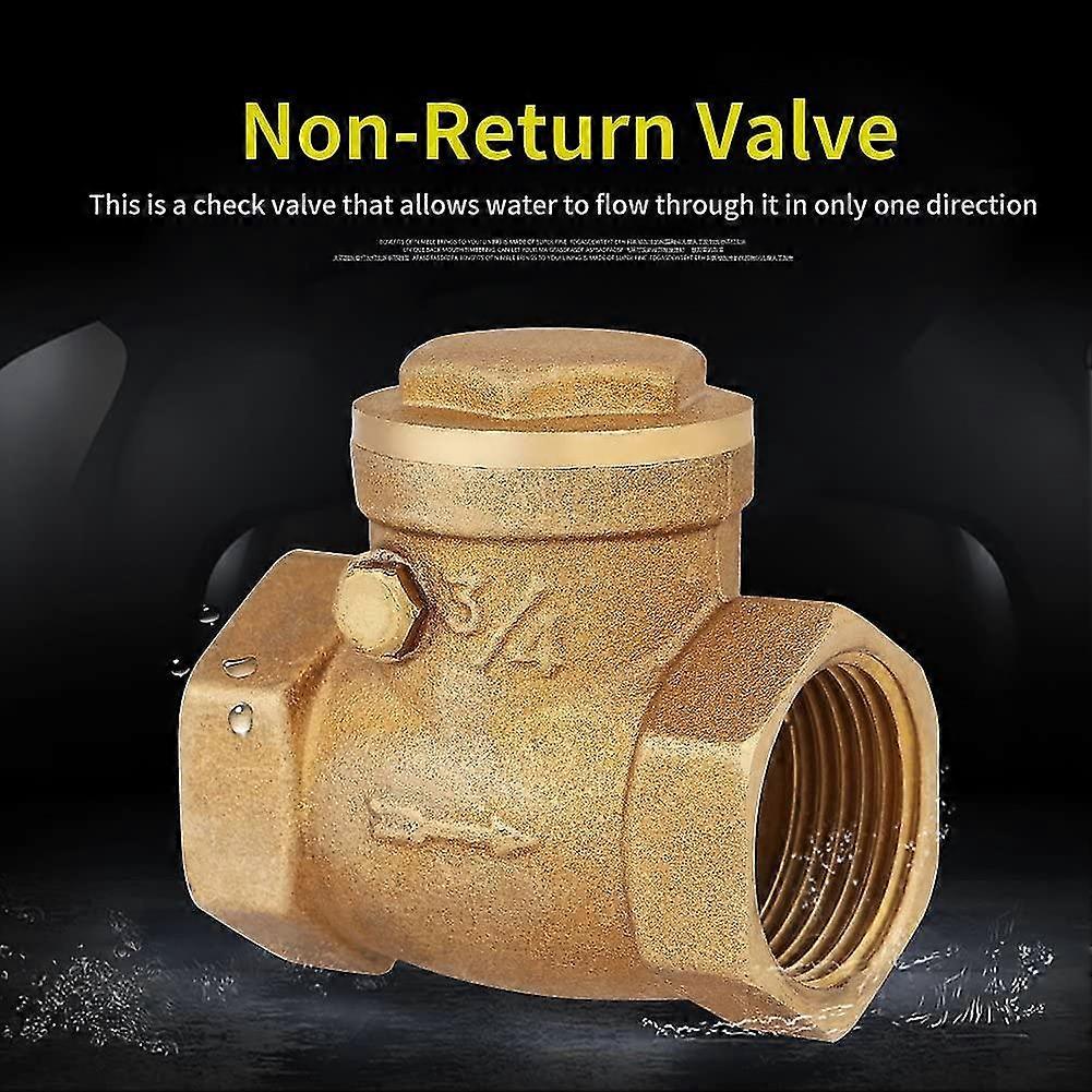 Check Valve, Swing Check Valve Dn20 232psi 3/4 Female Brass Water Check ...