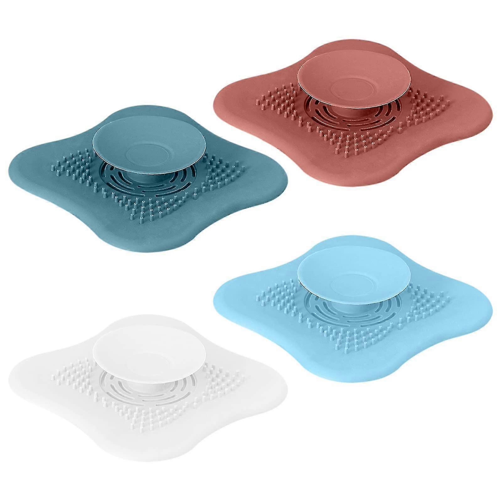 4 Kitchen Sink Plugs - Universal Silicone Tub Plug Filter Plug Bath ...