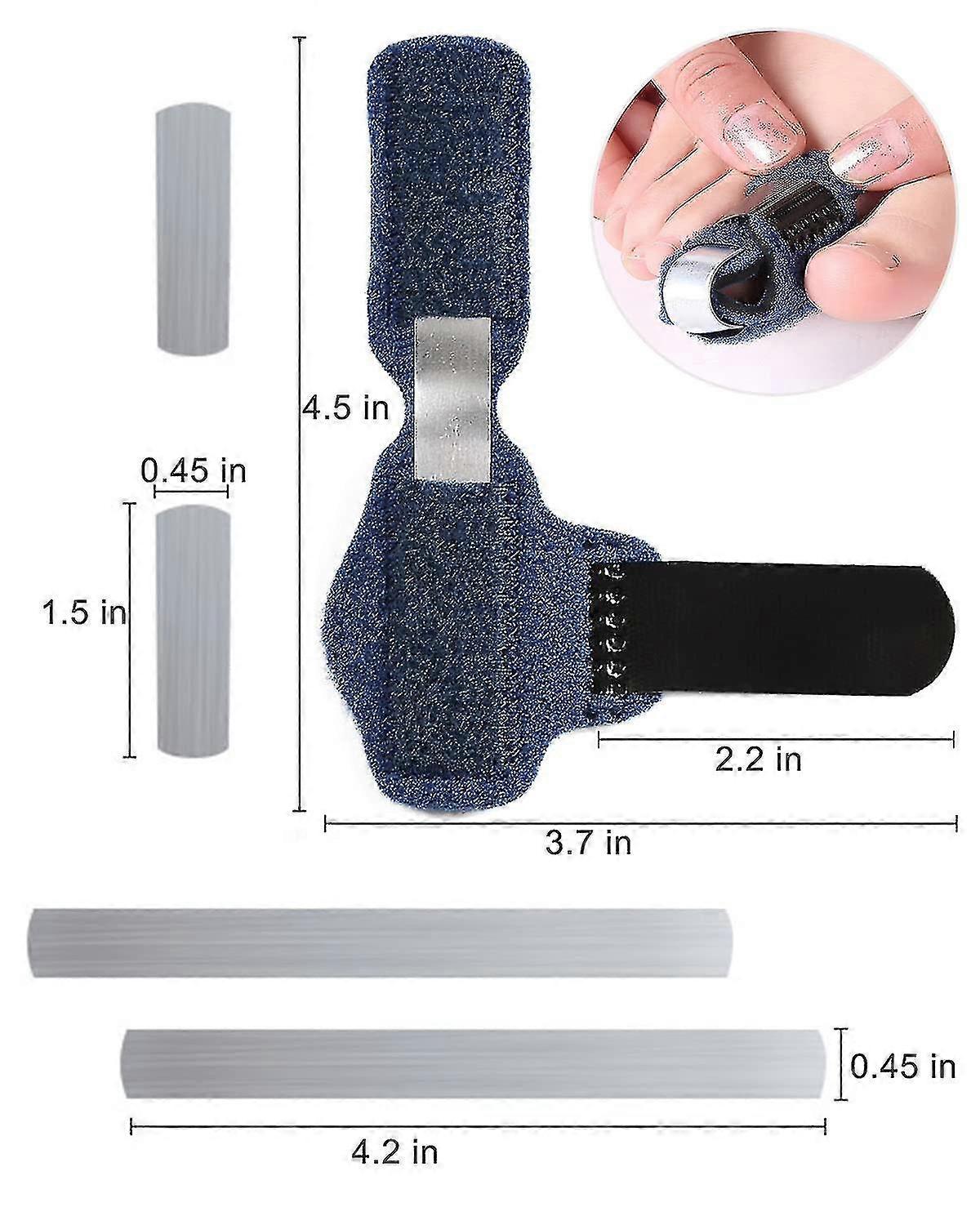 2pcs Toe Splint Toe Straightener, Broken Toe Brace For Hammer Toe ...