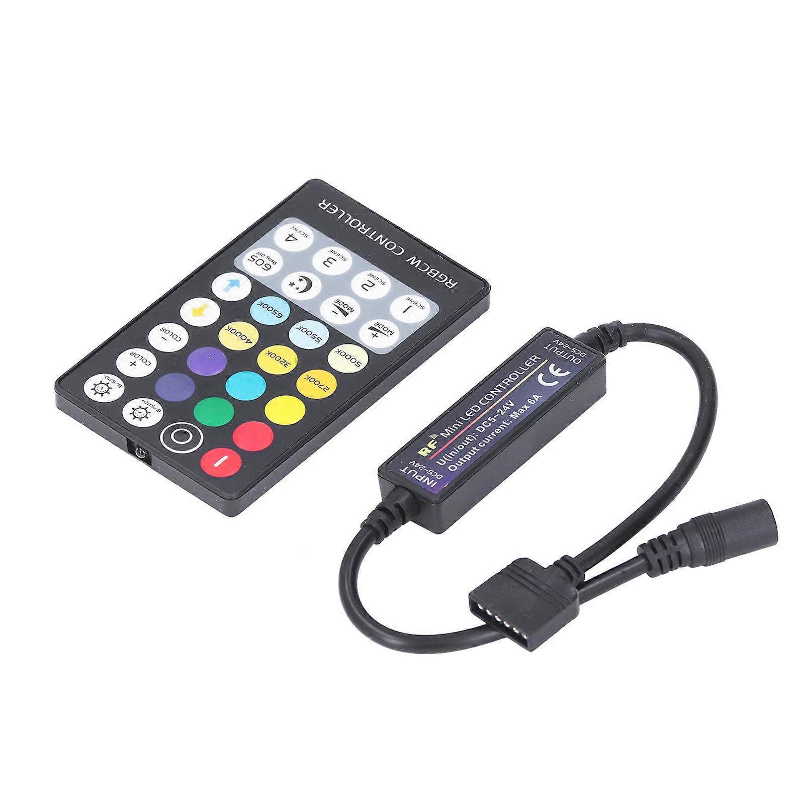 LED Controller Wireless RF 5 in 1 Mini Full Touch LED Light Bar 28 Keys ...