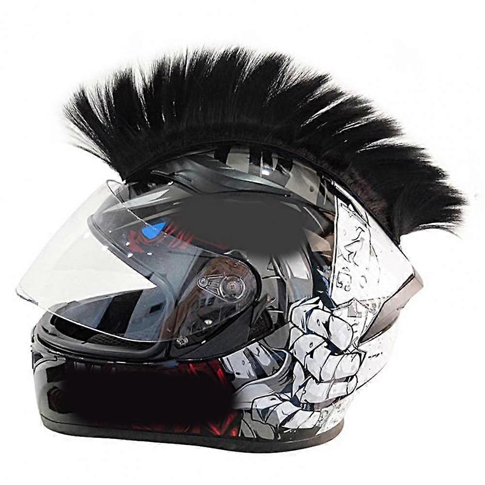 Mohawk Helmet Wig Cuttable Helmet Decorations Wigs Cockscomb Motocross ...