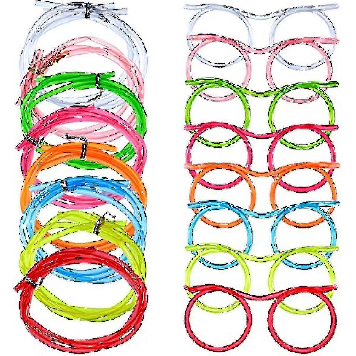 8 Pieces Silly Straw Glasses Eyeglasses Straws Eyeglasses Crazy Fun ...