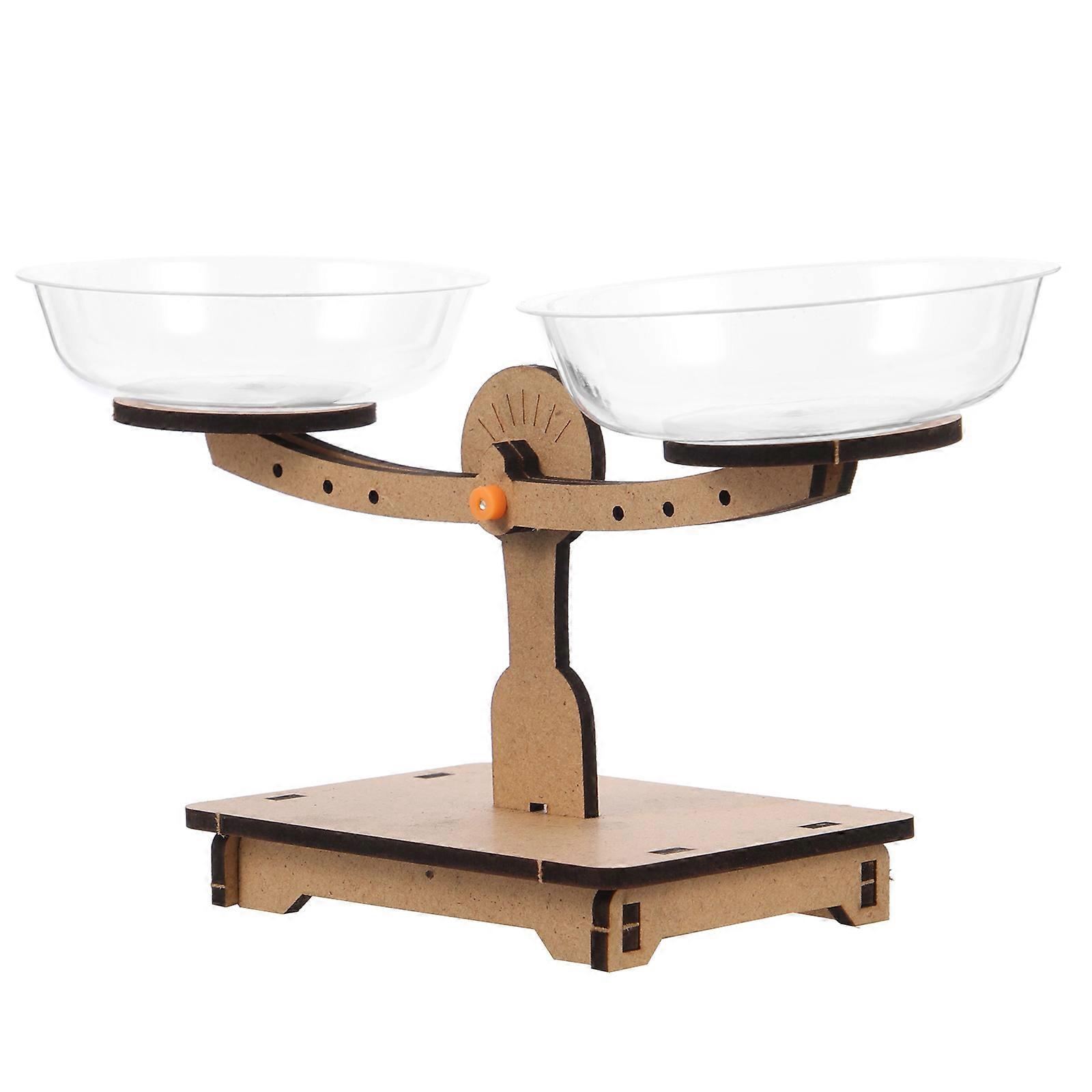 Wooden Balance Scale Toy Weighing Scale Toy Wood Balance Math Game for ...