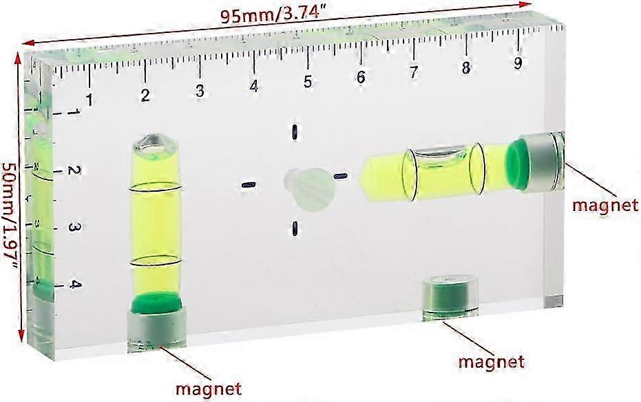 High Precision Transparent Two Direction Magnetic Level Bubble Mini ...