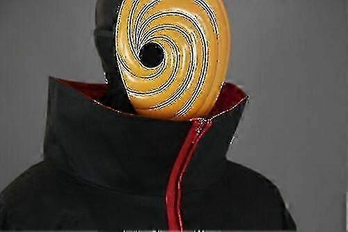 Naruto Akatsuki Tobi Uchiha Obito Robe Cloak Coat + Resin Mask Cosplay ...