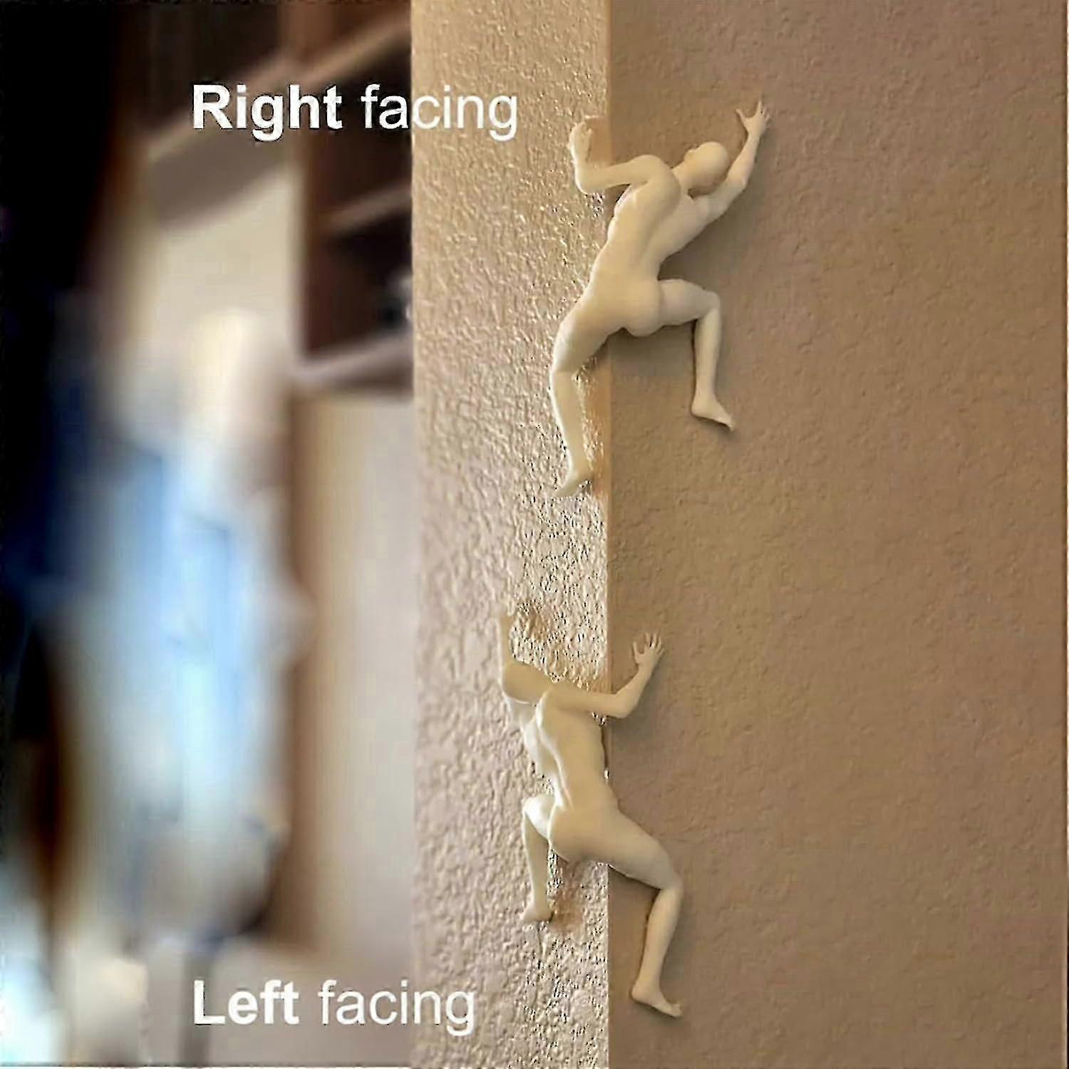 Unique Climber Sculpture Wall Decor,industrial Resin Climbing Man Wall ...