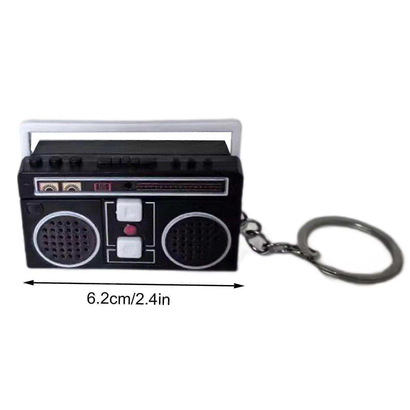 Mini Recorder Keychain Retro Tape Recorder Keychain Recordable Vintage ...
