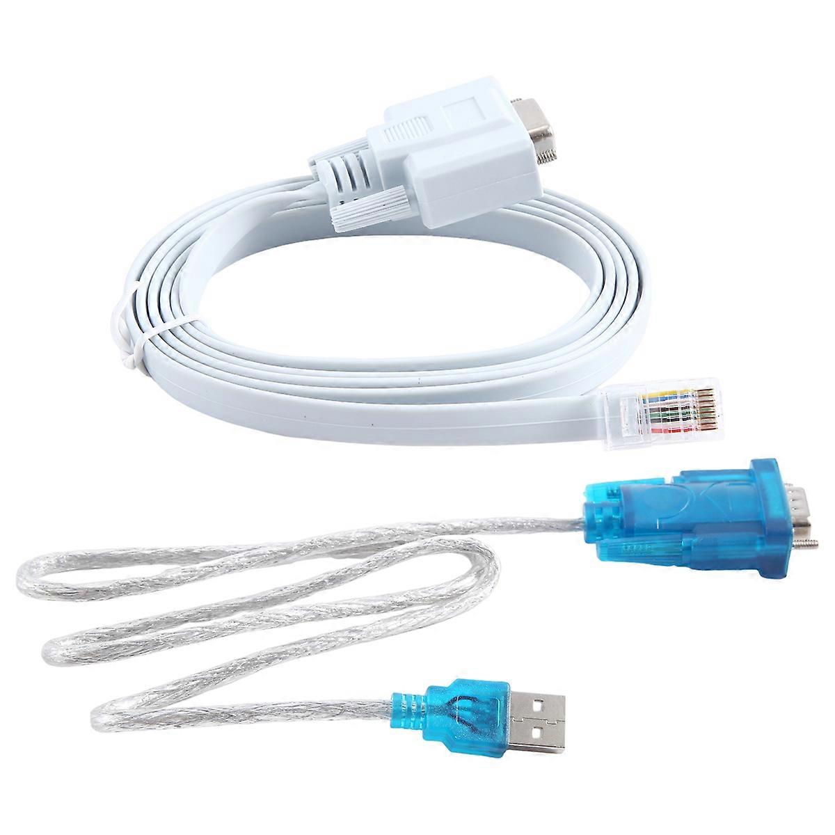 RJ45 Network Cable Serial Cable Rj45 to DB9 and RS232 to USB (2 in 1 ...