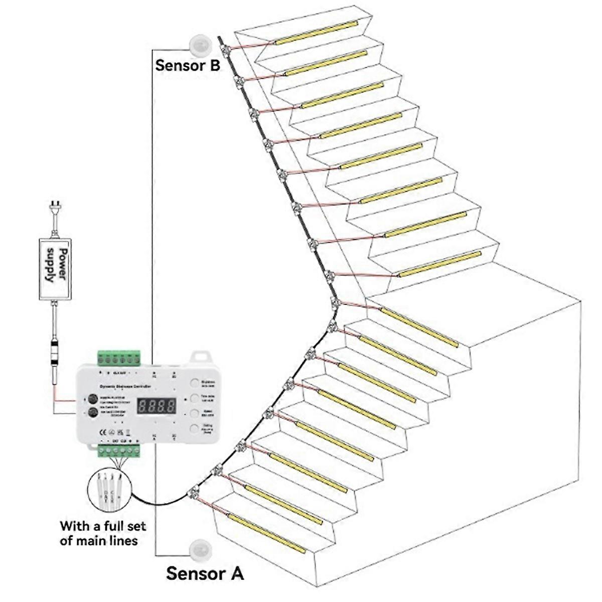 Induction Controller Automatic Staircase Light Step Lighting Controller ...