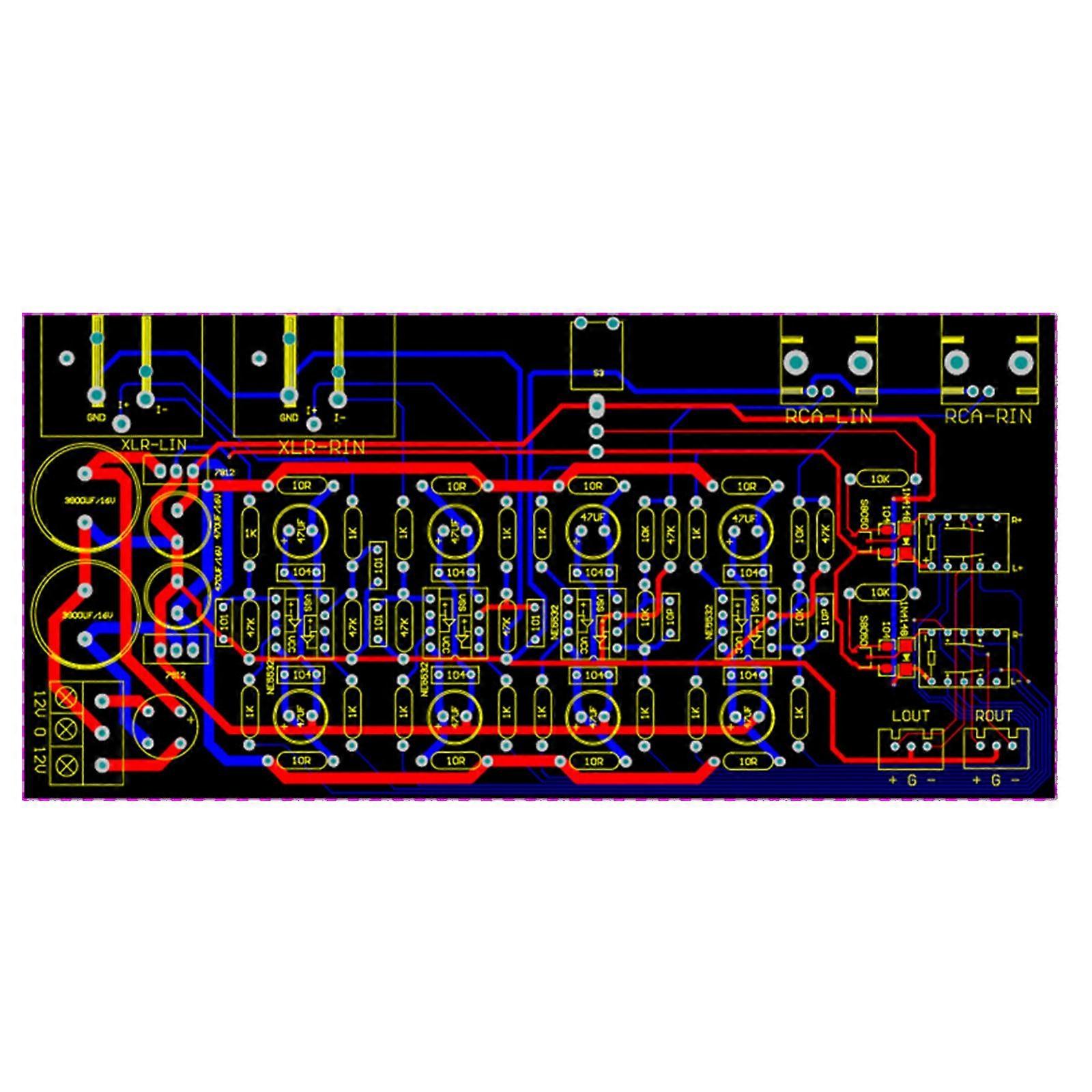 Balanced XLR Unbalanced RCA To Balanced Output Preamp Boards Full Tin ...