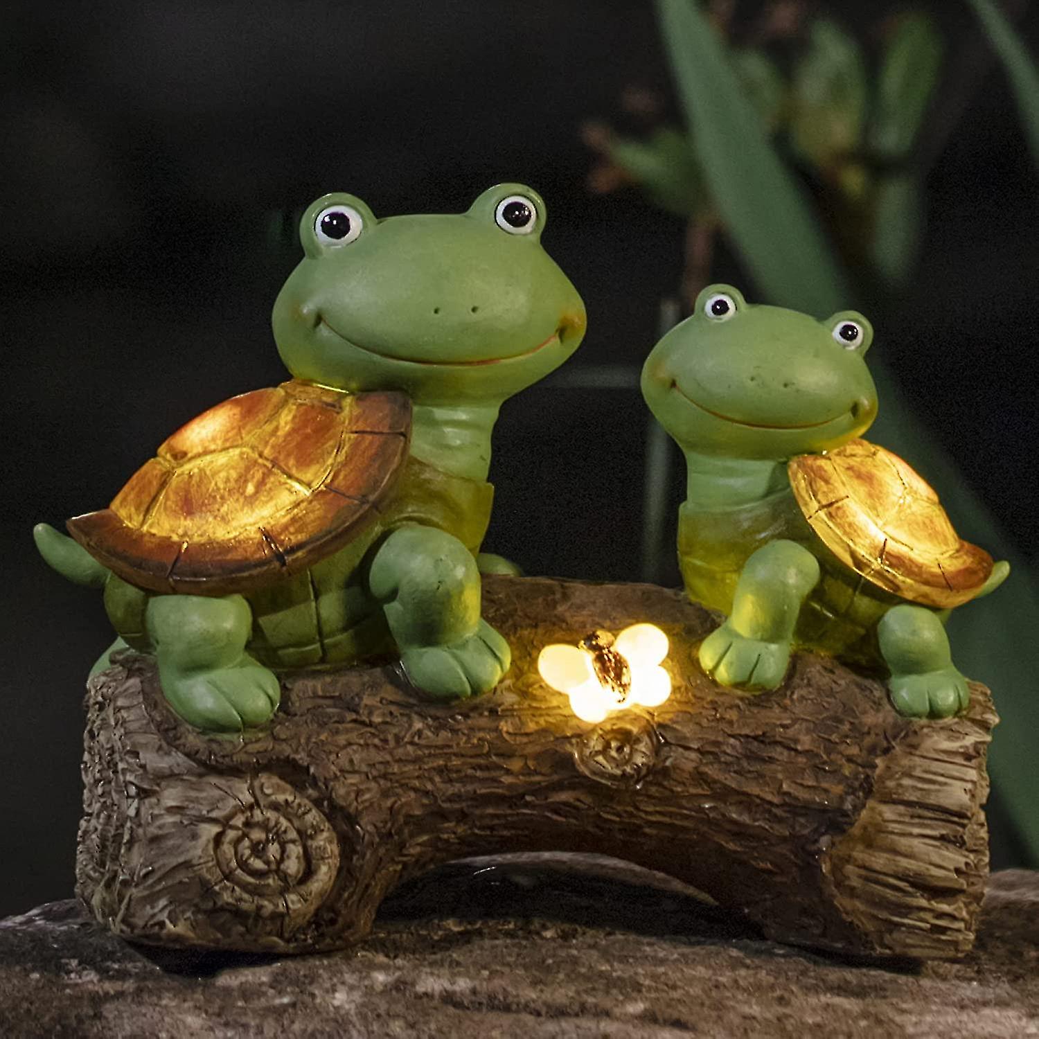 2024 Garden Statue Turtle Statue - Cute Frog Face Turtle Animal ...