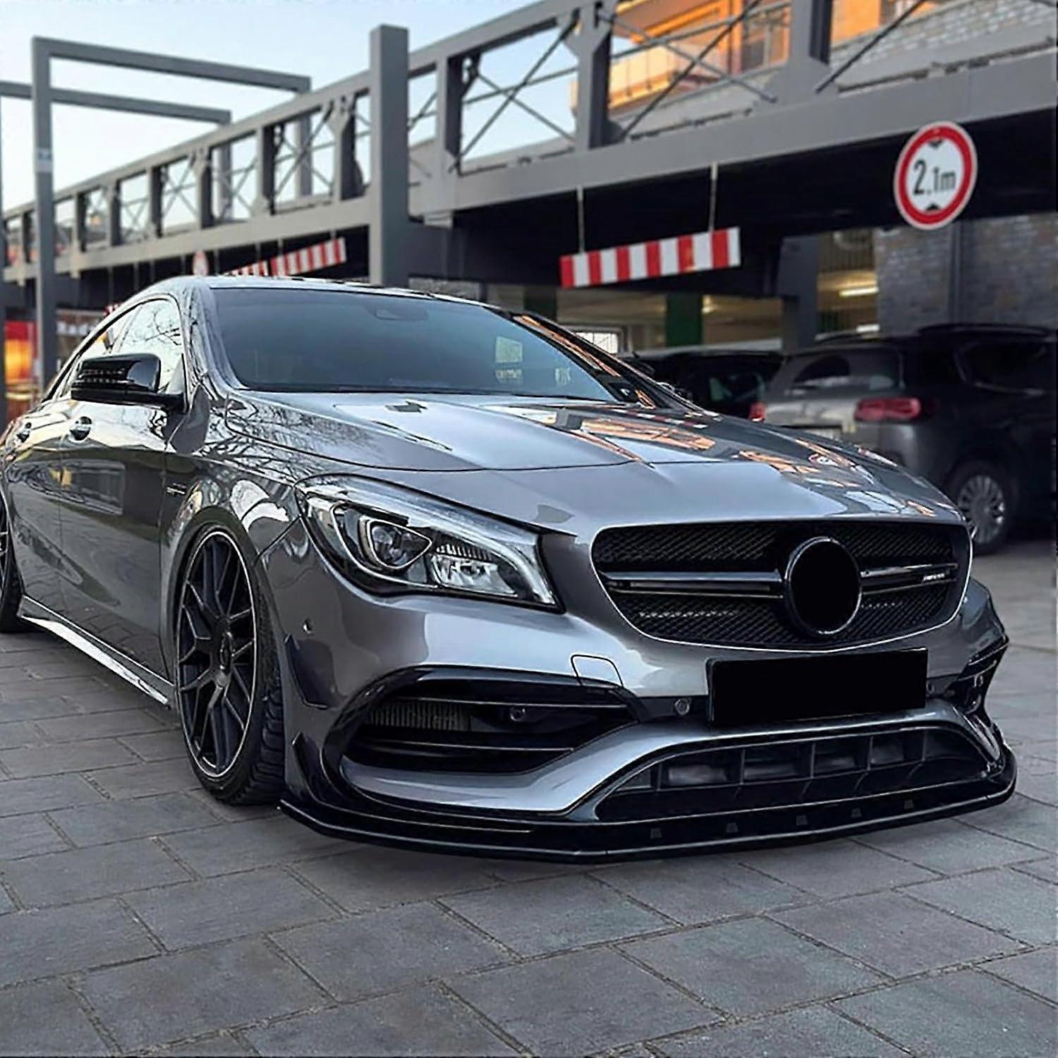 Front Lip Spoiler Gloss Black Body Kit Splitter for Mercedes CLA C117 ...