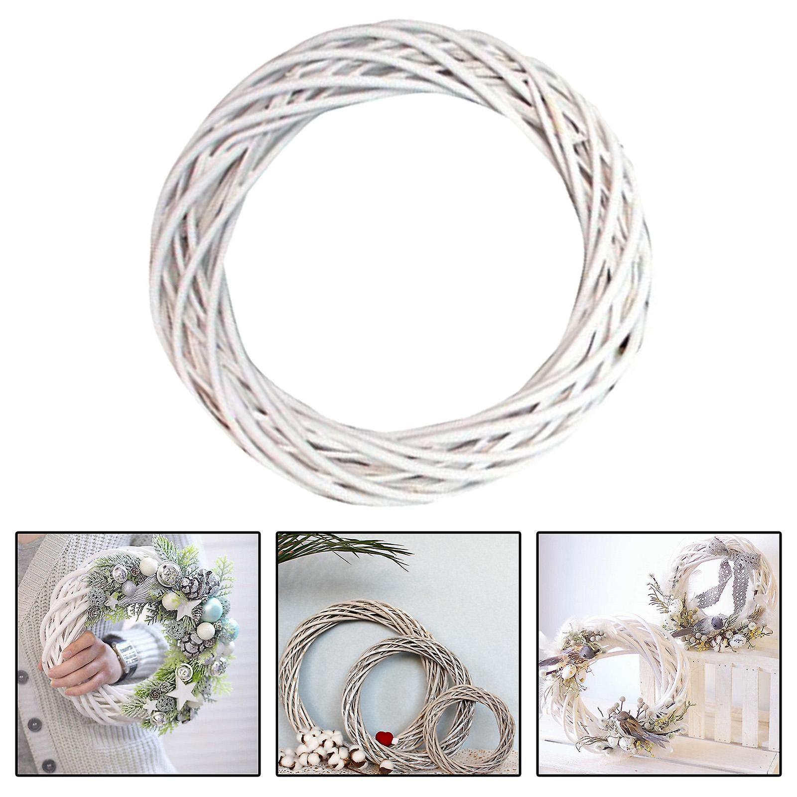 Floral Wreath Diy Rattan Garland Frame Front Door Wreaths Making 10cm ...