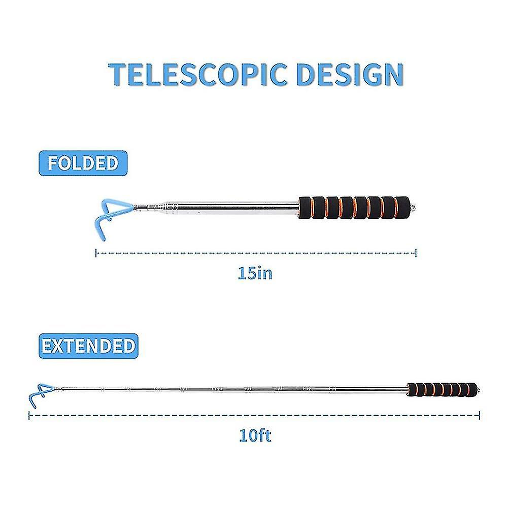 Disc Golf Retriever Disc Golf Grabber 10 Feet Portable Telescoping ...