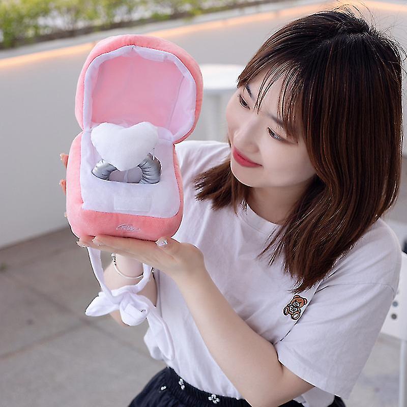 Creative Ring Box Plush Toy Love Diamond Ring Case Stuffed Couple Ring ...